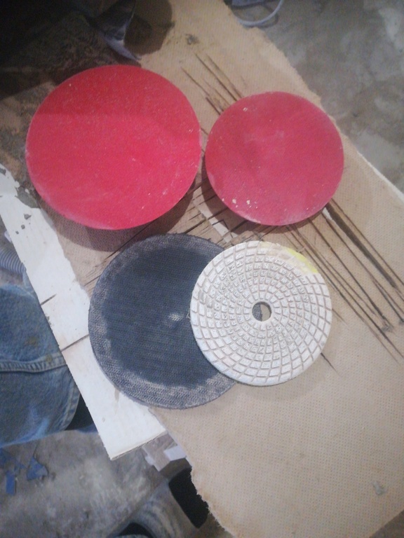 Круг алмазный шлифовальный по камню Hesler гибкий d100 мм P50 для ...