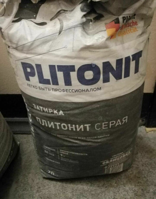 Затирка цементная Plitonit серая 20 кг — купить в Петровиче в Санкт ...